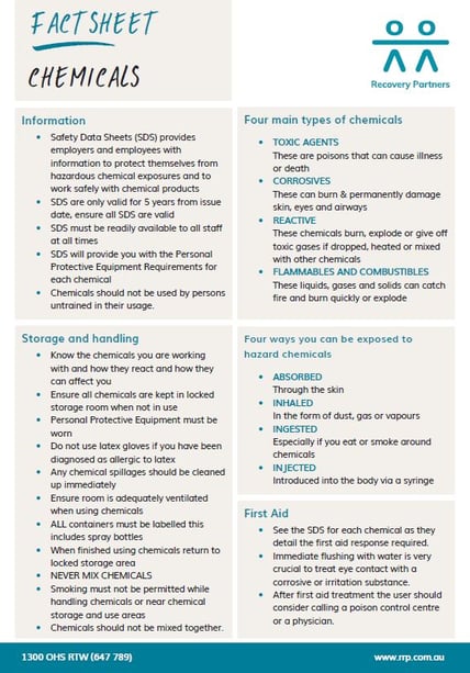Chemical Safety Factsheet