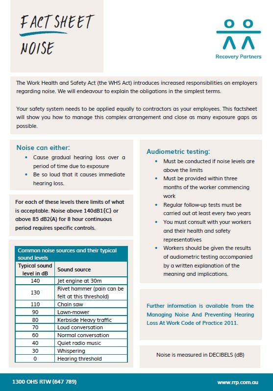 Noise Factsheet